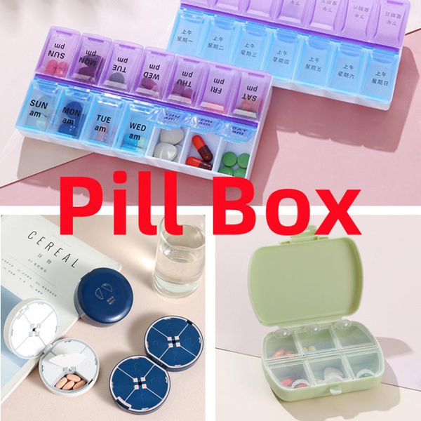 14 Grids 7 Days Weekly Pill Case Medicine Tablet Dispenser Organizer ...