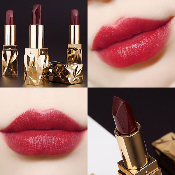 Tri color lipstick is not easy to touch the cup. The three sides of the ...