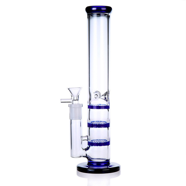 28cm Tall Glass HoneyComb Tree Disk Recycler Straight Percolator Pipes ...
