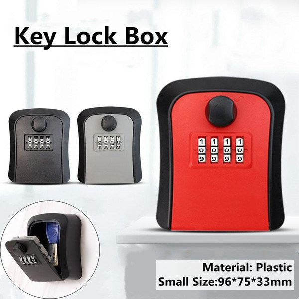 Wall Mounted Key Secret Box Storage Organizer 4 Digit Password Number ...
