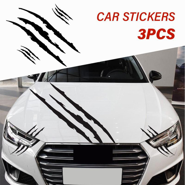3PCS Car Ghost Claw Headlight Decorative Claw Car Stickers Hood Lamp ...