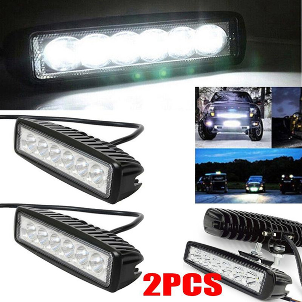 2X 12V LED Work Light Bar Flood Spot Lights Driving Lamp Offroad Car ...