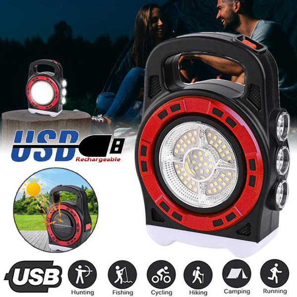 1PC Solar & USB Charging LED Work Light Power Bank Outdoor Waterproof ...