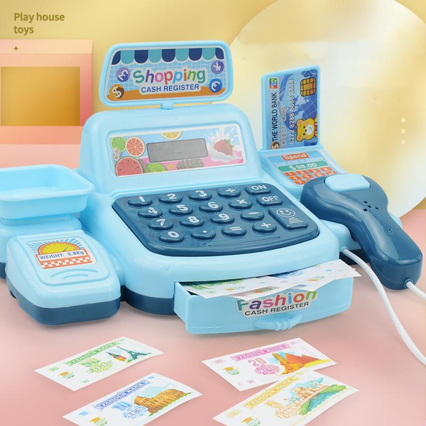 Children's virtual supermarket cash register family toy baby mini ...