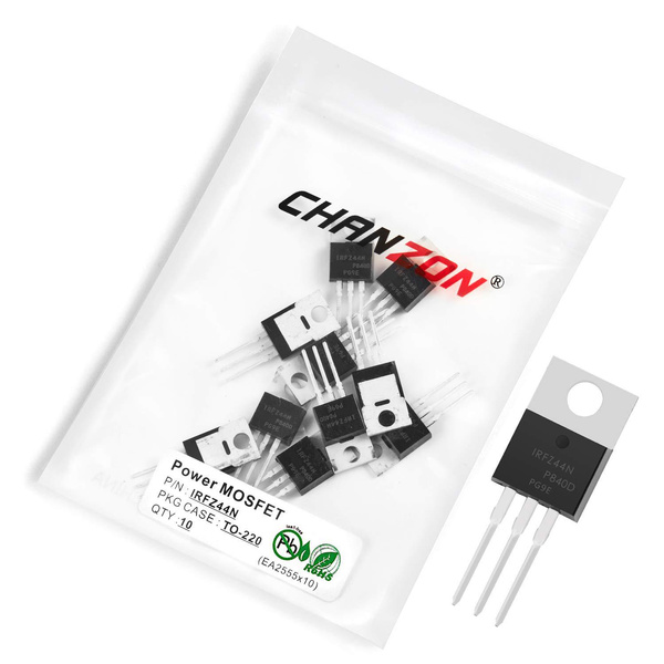 Chanzon 10pcs IRFZ44N TO-220 Mosfets Transistor 49A 55V Sic Power ...