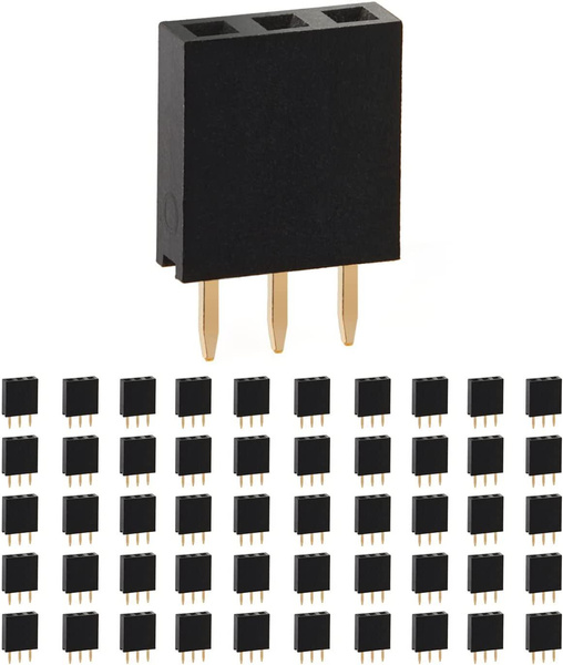 Chanzon Pin Header Strip for Arduino Gpio 3 pin x 50pcs Female Headers ...