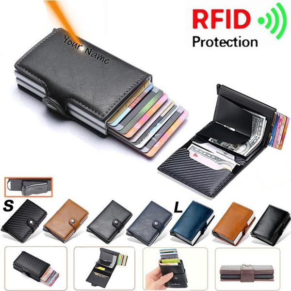 RFID Credit Bank Pop Up Credit Card Holder Wallet Men Anti Rfid ...