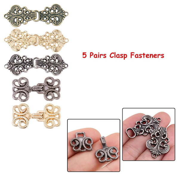 5 Pairs Clasp Alloy Fasteners for Princess Dresses Costumes Skirt ...