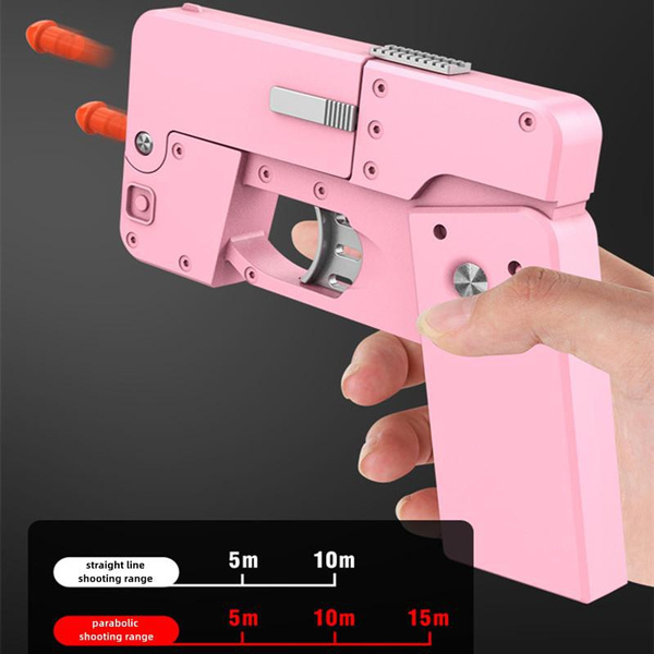 Foldable Mini Convenient Folding Softball Gun Boys and Girls Toy Gun ...