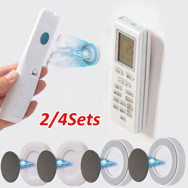 2/4 Sets Strong Magnetic Hooks Wall Mount Remote Control Magnet Holder ...