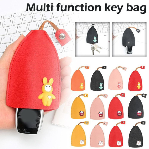 22 Types Creative Pull Out Cute Car Key Case PU Leather Car Keychain ...