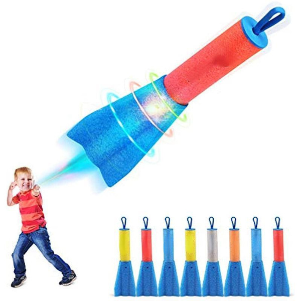 Finger Rocket LED Foam Rocket Launcher Can Soar Outdoor Indoor Camping ...