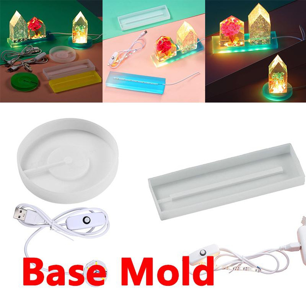 LED Lighted Display Base Mold Silicone Resin Mould with LED Light for ...
