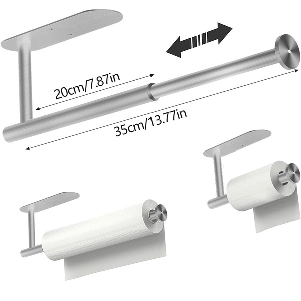2023 Retractable Kitchen Paper Towel Holder Self Adhesive Extendable ...
