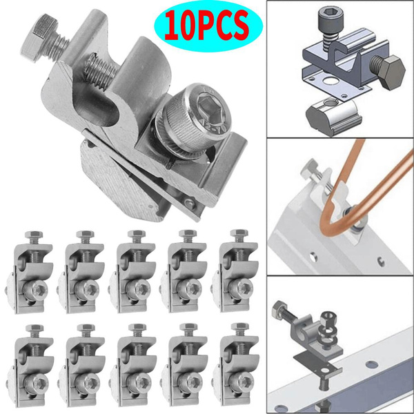 10Pcs Solar Mounting System Grounding Clip Lug Solar Panel Brackets ...