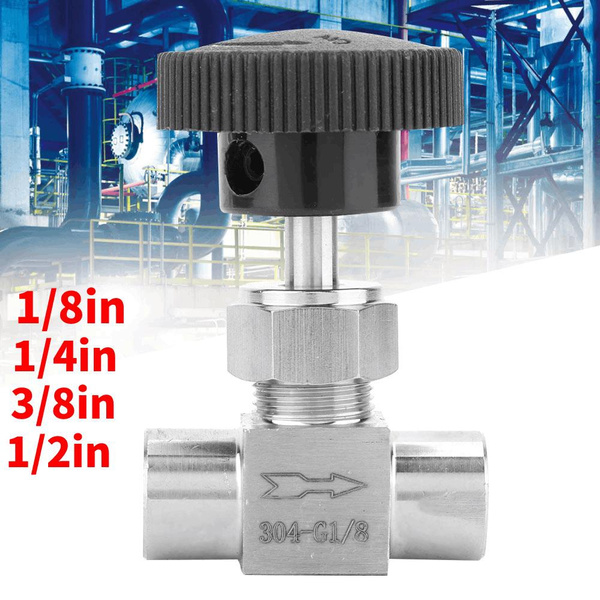 Stainless Steel BSPP Female Thread Straight Needle Valve For Water Gas ...