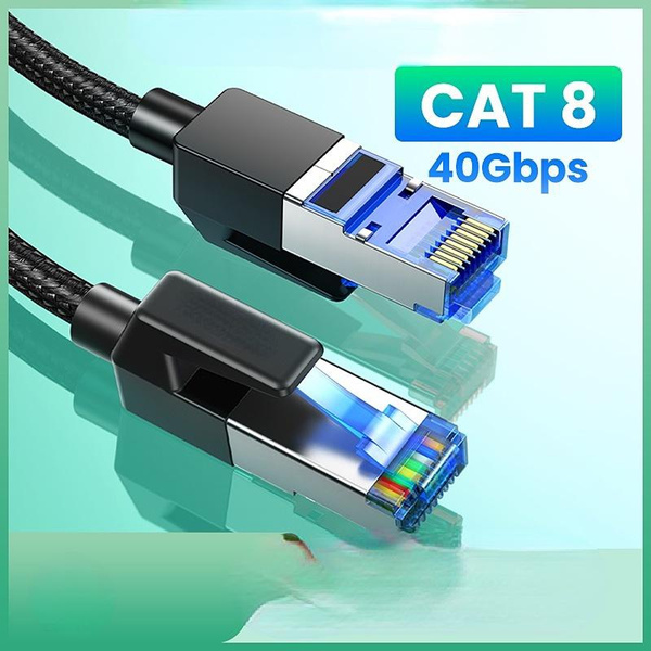 Ethernet Cable CAT8 40Gbps 2000MHz CAT 8 Networking Nylon Braided ...