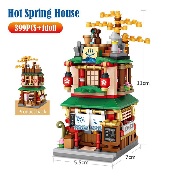 Mini City Street View Noodle Shop House Building Blocks 4 in 1 Japanese ...