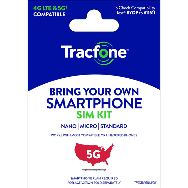 Tracfone Bring Your Own Phone Prepaid SIM Kit | 3-in-1 CDMA Sim Card | Wish