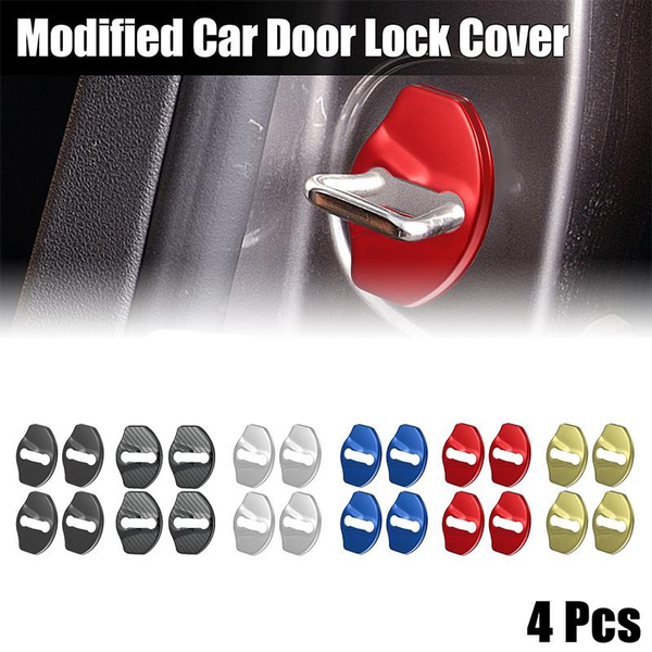4pcs Stainless Steel Car Door Lock Latches Cover Protector Caps for ...