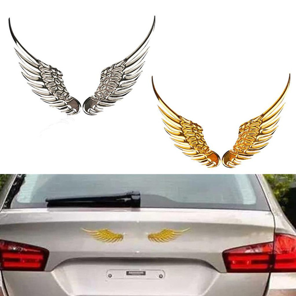 3D Big Wings Car Decal Emblem Stickers Metal Angel Wing Auto Stereo ...