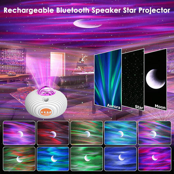 Northern Lights Aurora Star Projector, Rechargeable Galaxy Light ...