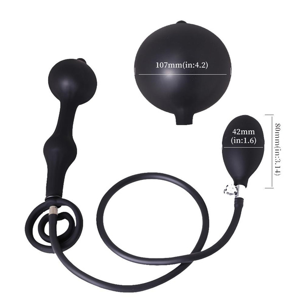 1pcs Soft Huge Inflatable Silicone Anus Plug Dildo Pump Anus Dilator Expandable Prostate ...