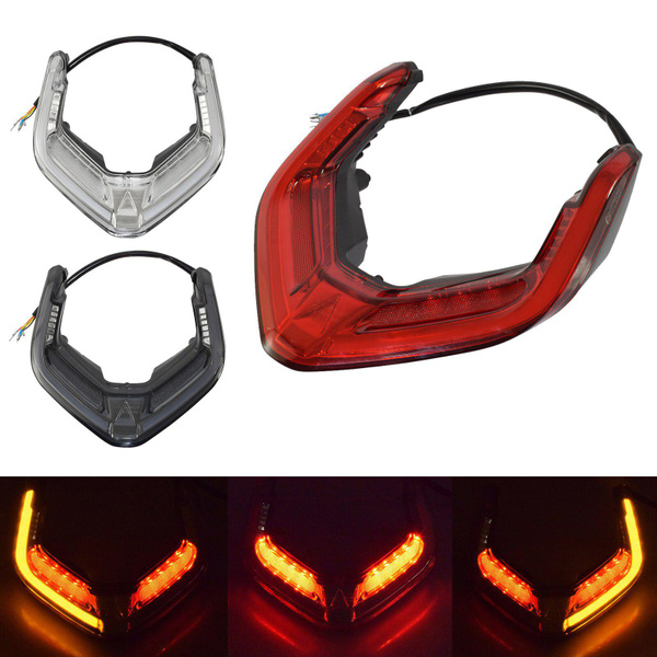 E-Mark Motorcycle LED Integrated Blinker Taillight Rear Tail Light ...