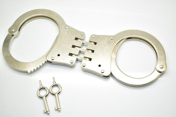 Police Professional 3 Hinged Steel Handcuffs Hinged Type Key Pin ...