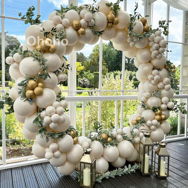Beige Cream Balloon Garland Arch Kit Bridal Shower Baloon Wedding Baby ...