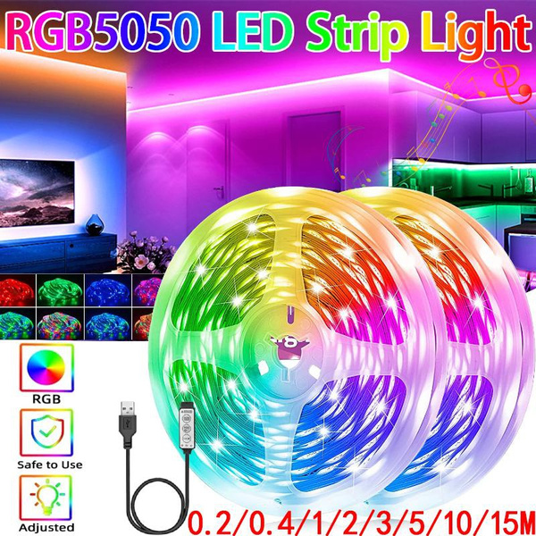 5050 RGB Led Strip Lights Tape Diode Ribbon Led Light Neon LED Light ...