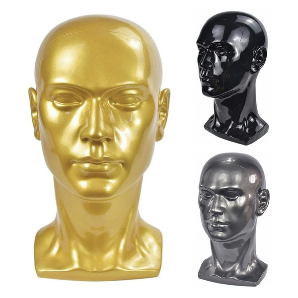 PVC Male Mannequin Displaying Head Professional Mannequin Head Model ...