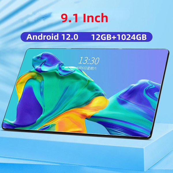 2023 High Quality 2.5D Screen Android 12.0 WiFi Tablet PC 9.1 Inch 12GB ...