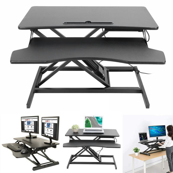 Adjust Height Stand Up Computer Desk Lifting Rising Laptop Table ...