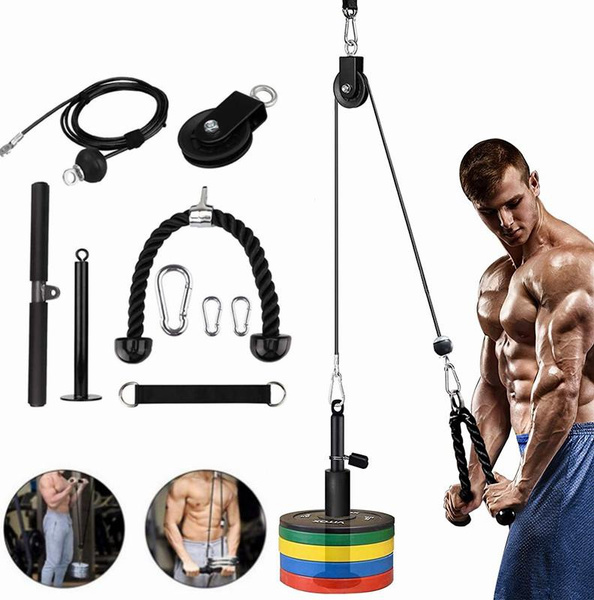 Home Gym Pulley System, Tricep Workout Pulley System For LAT Pulldown ...