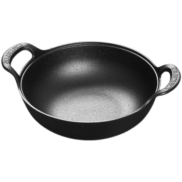 Cast Iron Pan Pan Wok Pig Iron Thickened Stew Pot Household Uncoated ...