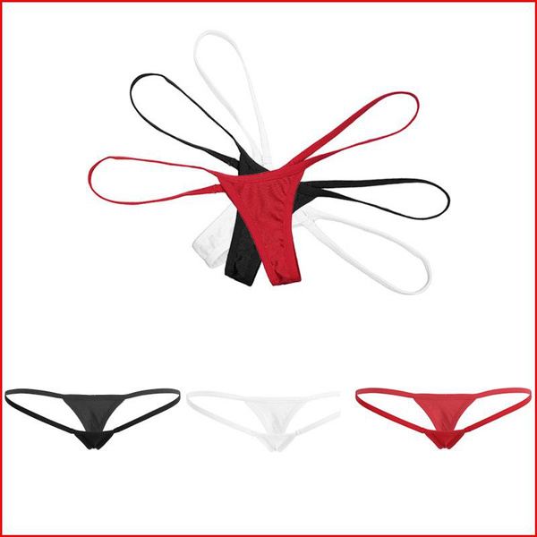 Women's V-String Panties Micro Low Rise Bikini Thong G-String T-Back ...