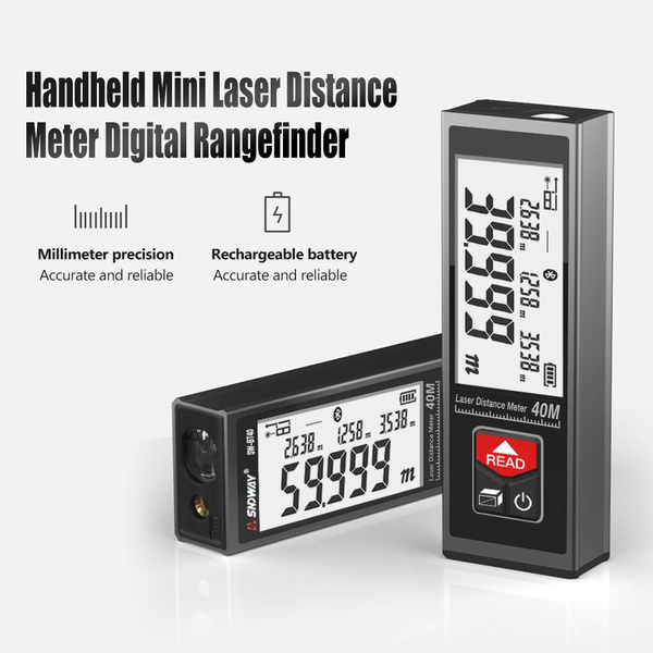 SNDWAY SW-B60 Laser Distance Meter Handheld Rangefinder Digital Mini ...