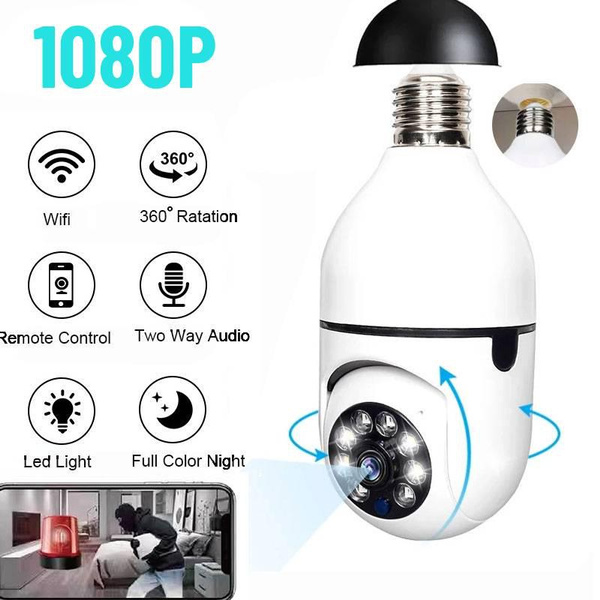 Wifi Camera Bulb E27 Night Automatic Human Tracking 1080P Video ...