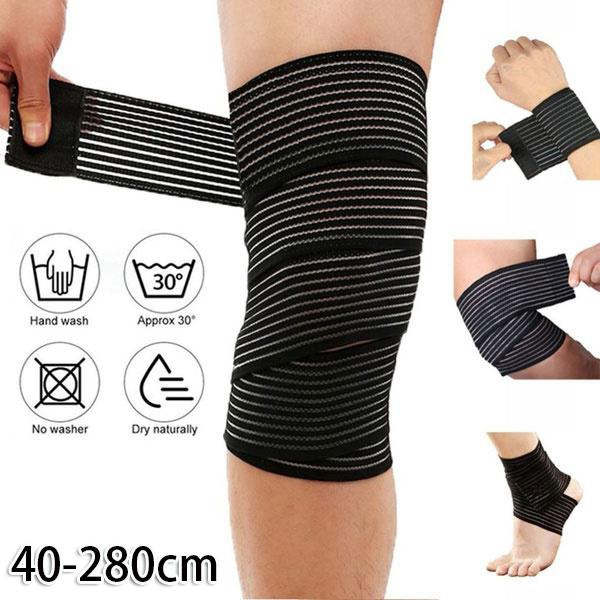 40-280cm Sport Elastic Magic Tapes, Knee Wrap Compression Bandage Brace ...