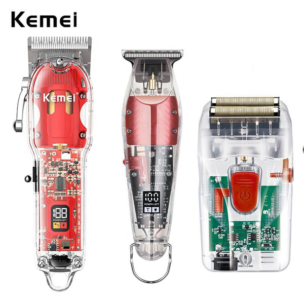 Kemei Professional Cordless Hair Clipper Haircut Machine Rechargeable ...
