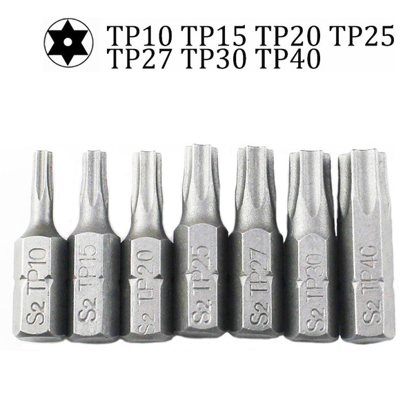 10pcs lot 25mm Torx Screwdriver Bits With Hole TP10 TP15 TP20 TP25 TP27 10pcs lot 25mm Torx Screwdriver Bits With Hole TP10 TP15 TP20 TP25 TP27