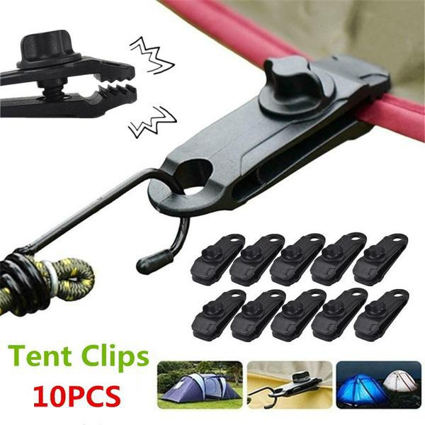 New Fashion 10PCS Heavy Duty Tent Tarp Tarpaulin Clamp Buckle Reusable ...