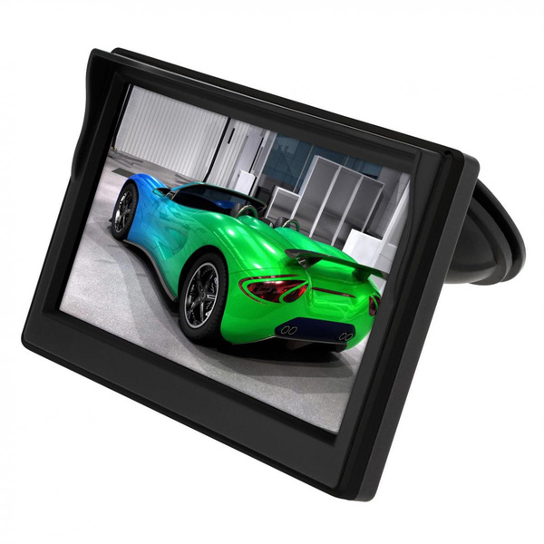 5 Inch Car TFT LCD Monitor 800x480 Screen 2 Way Video Input For Rear ...