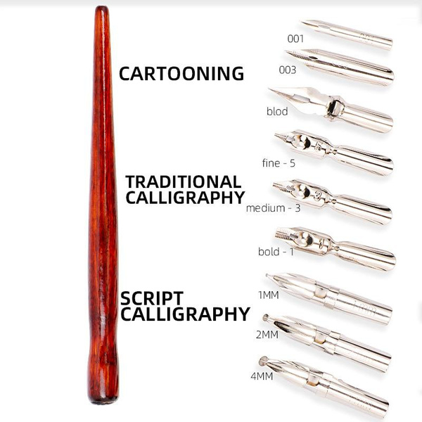 Calligraphy Nibs Dip Pen Set for Cartoon Animation Lettering Skeching ...