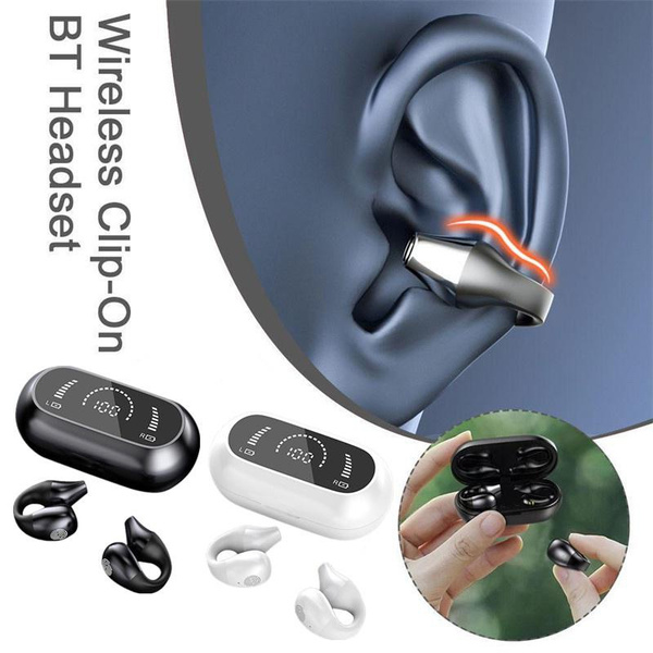 Bone Conduction Earphone Bluetooth Ear Clip on Ear Earring Wireless ...
