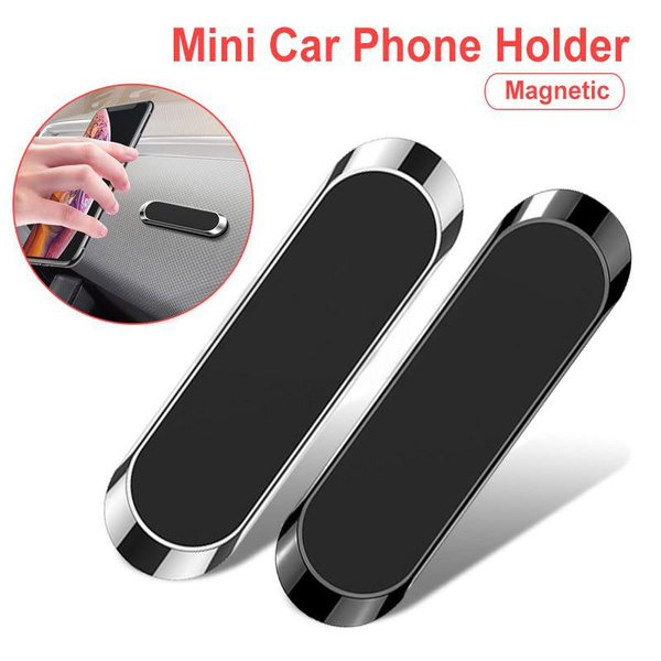 Magnetic Car Phone Holder mini Strip Paste Stand For Car Magnet GPS Car ...
