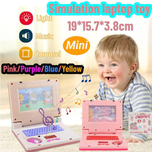 Portable Cartoon Baby Laptop Computer With Music And Movable Screen ...