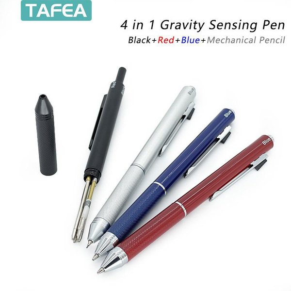 4 in 1 Multi Color Metal Ballpoint Pen Gravity Sensing Multifunction 3 ...