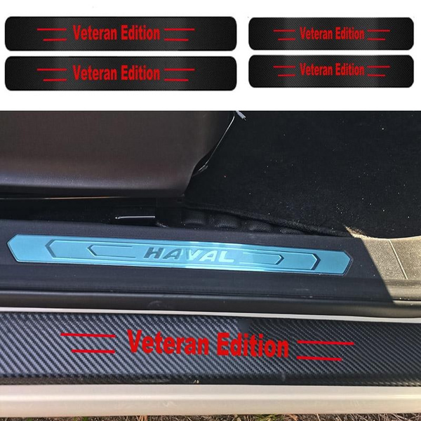 Veteran Edition Car Door Sill Threshold Tail Trunk Guard Sticker For ...